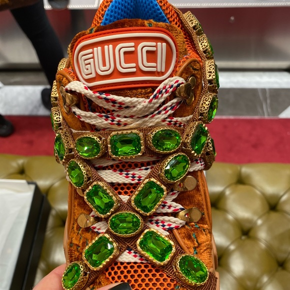 Gucci | Shoes | Gucci Flashtrek Velvet Sneakers Rare | Poshmark